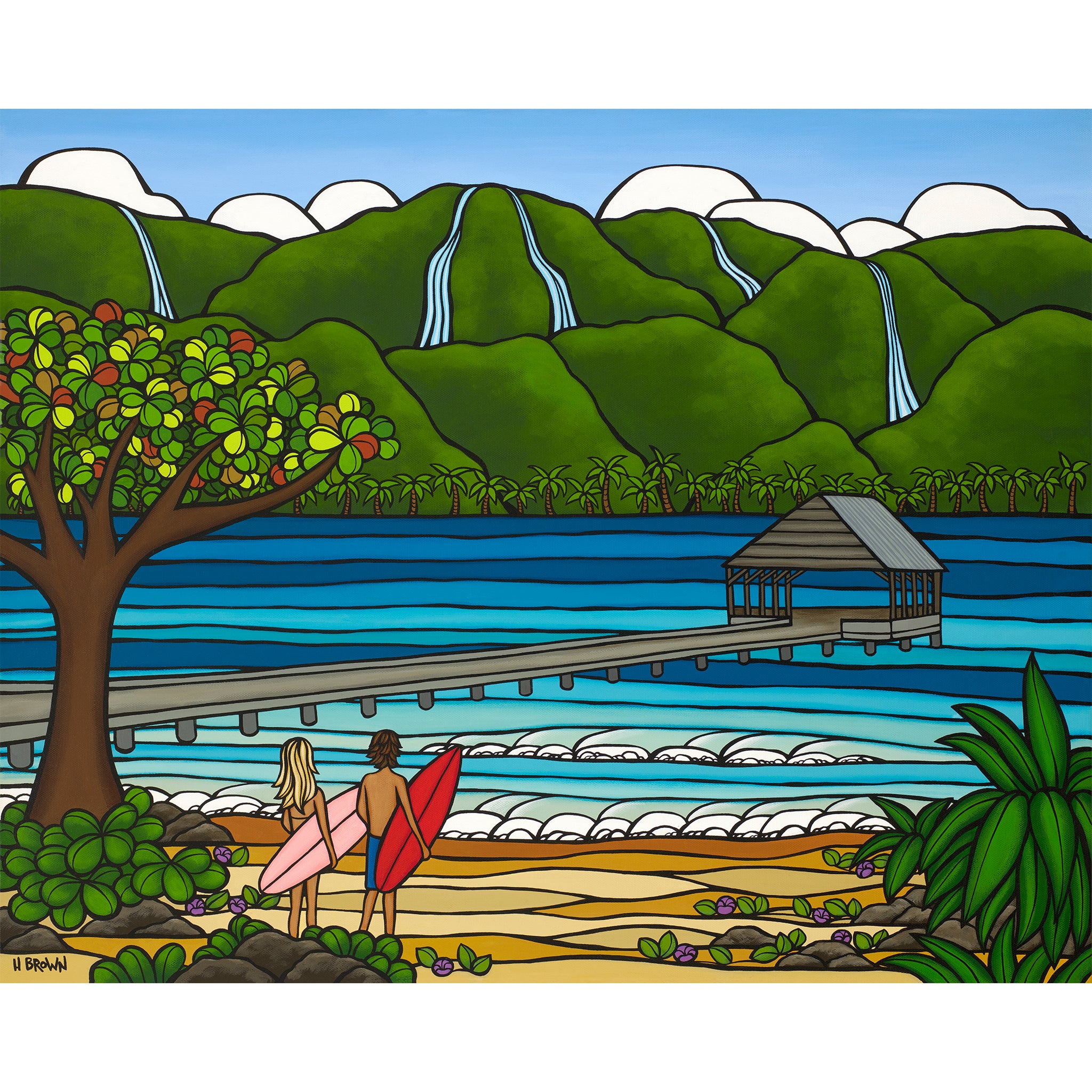 Hanalei Pier – Heather Brown Art