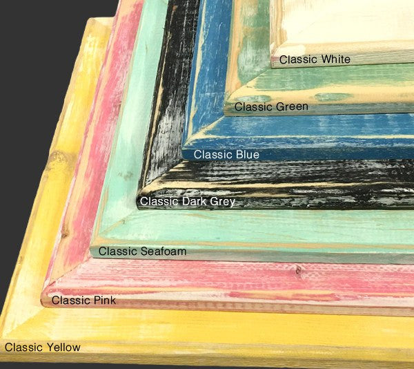 Blue Distressed Wood Frames